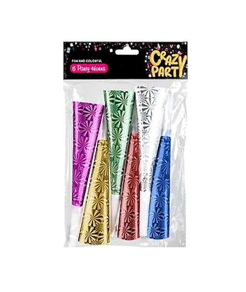 Party Horns - 6 Piece assorted